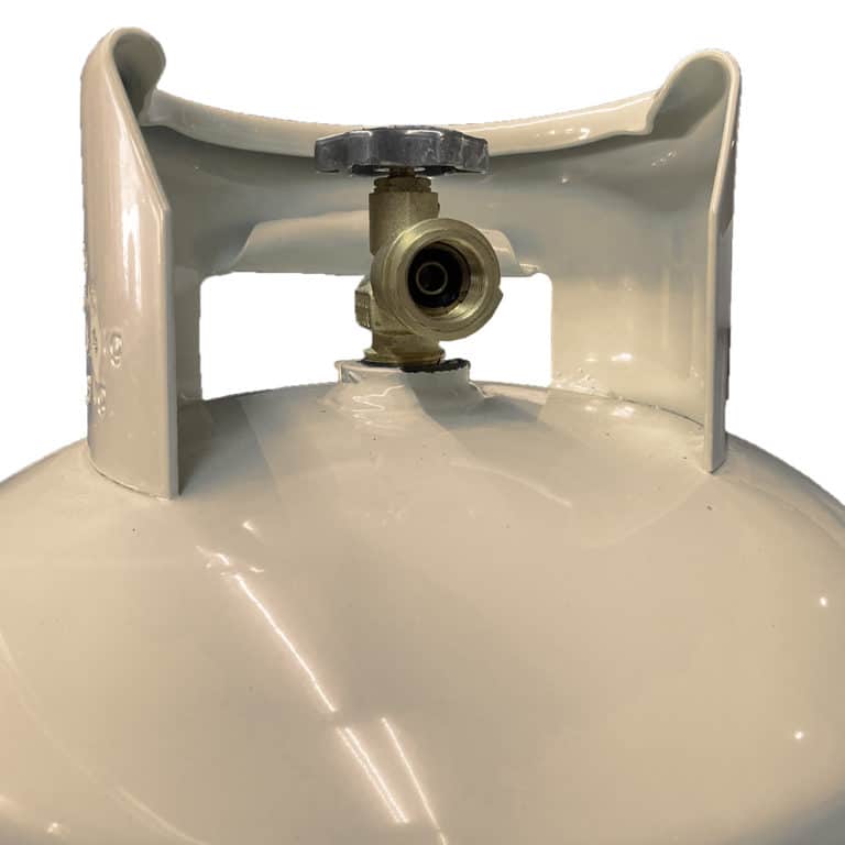 Tanque de gas con doble válvula de seguridad de 9.5 kg.